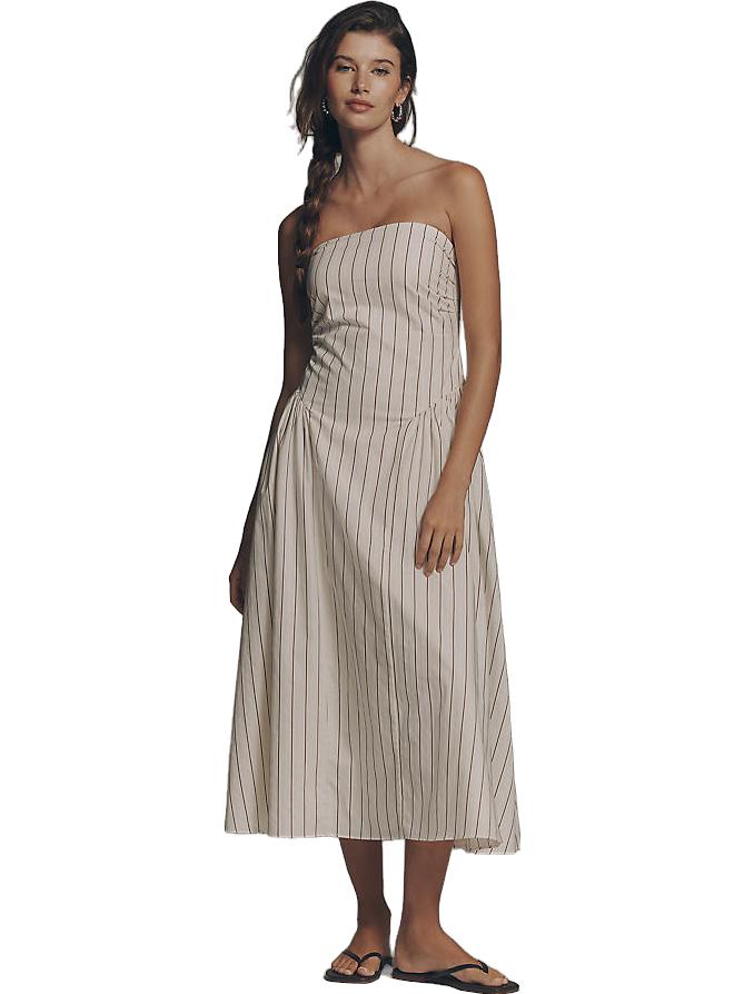 FAITHFULL THE BRAND Faithfull Benetta Strapless Midi Dress